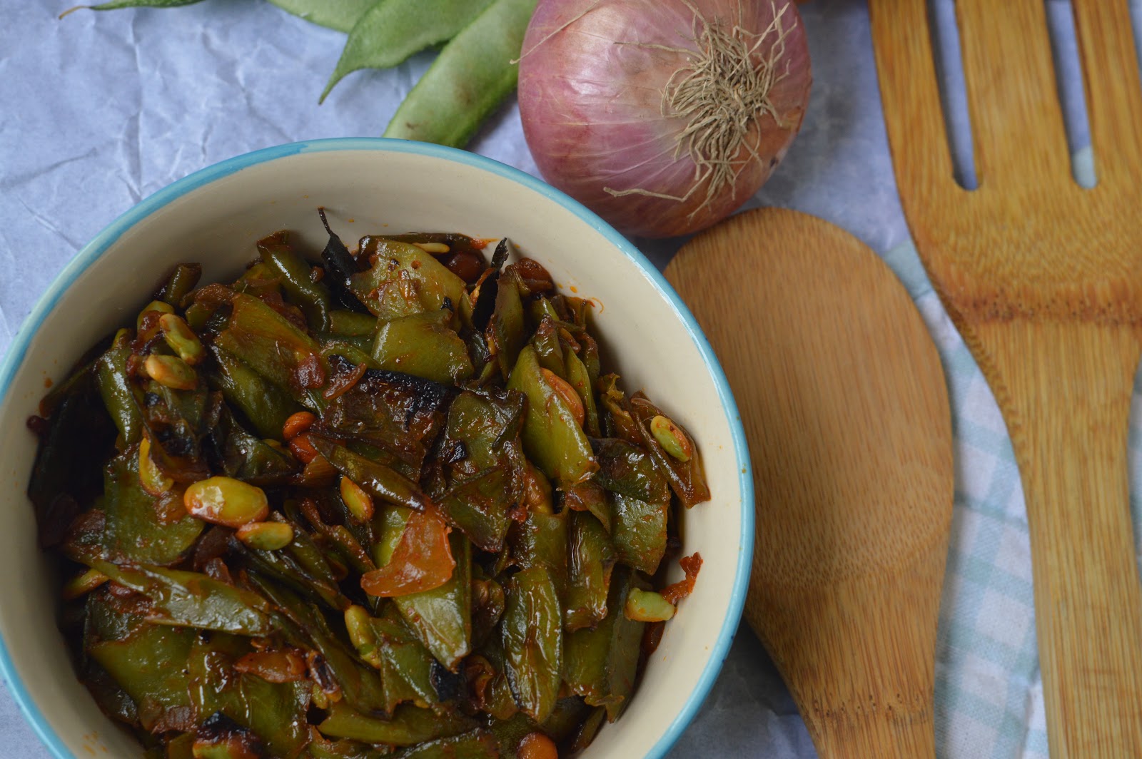 My views and ponderings: Chikkudukaya Fry / Indian Beans Fry