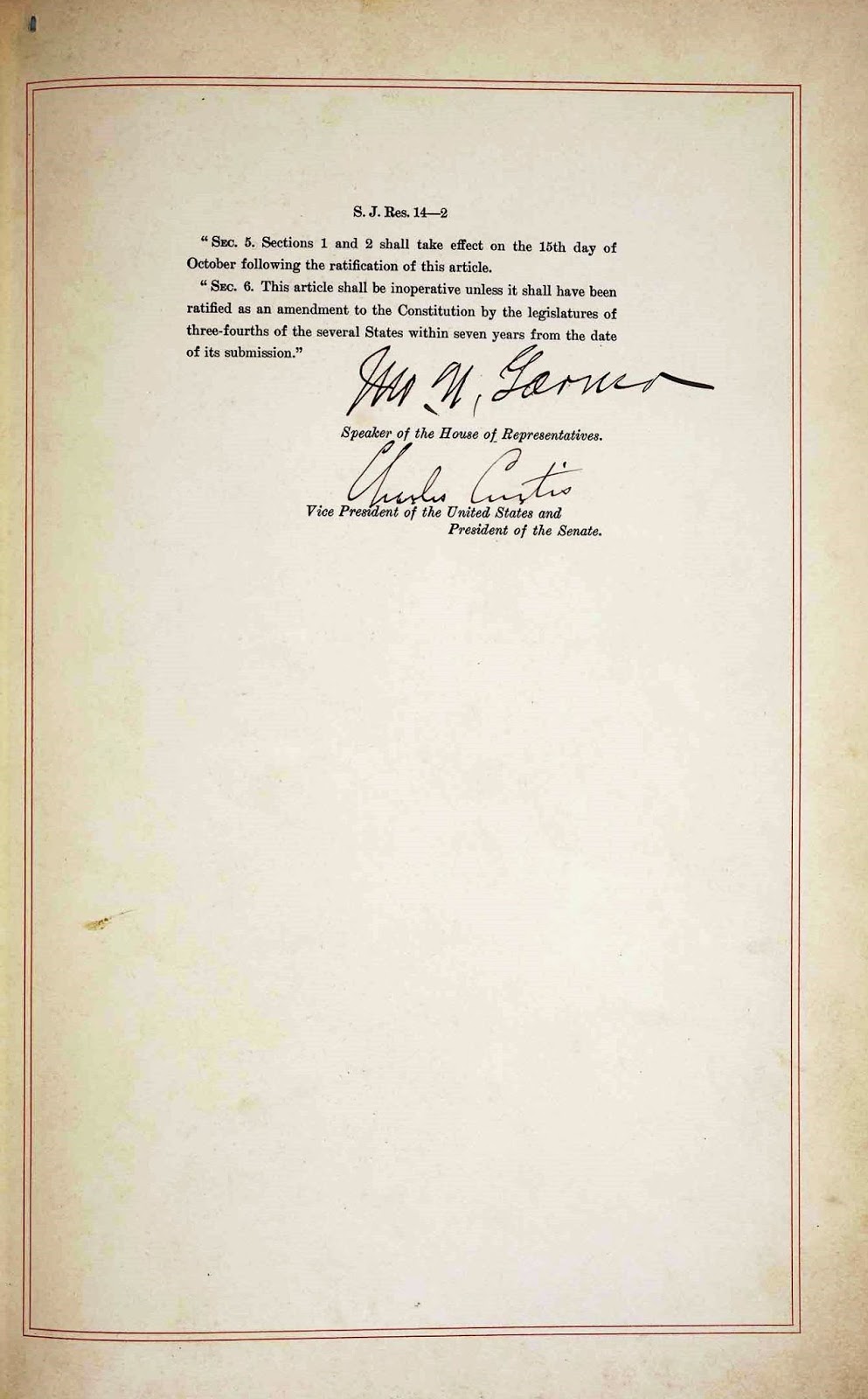 United States Constitution and Citizenship Day: 20th Amendment