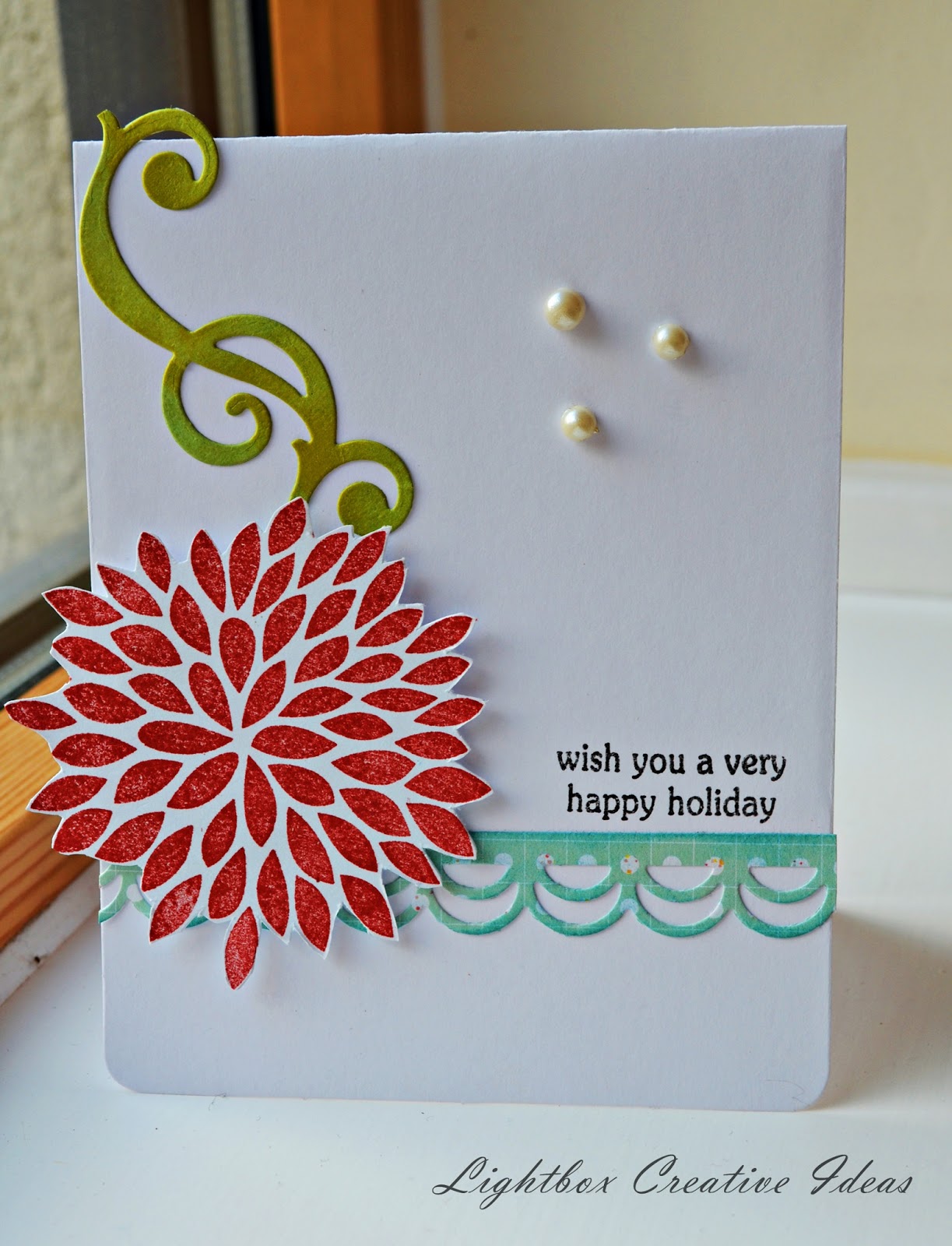 Lightbox creative Ideas: Happy holiday - CAS card