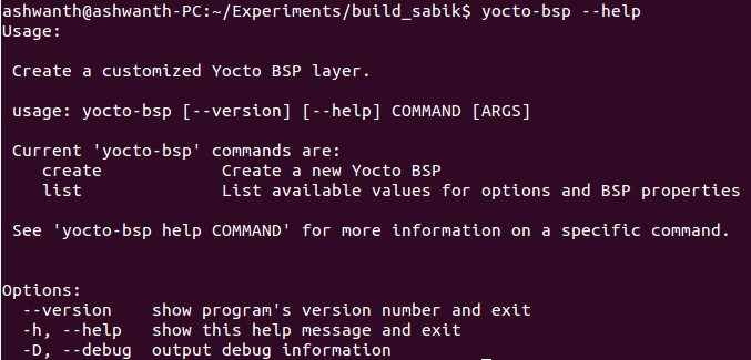 Ashversity: Creating a BSP Layer using yocto-bsp