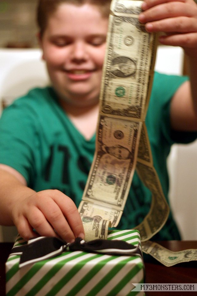 My 3 Monsters: Dylan's Magic Money Box {How to Gift Money the Fun Way!}