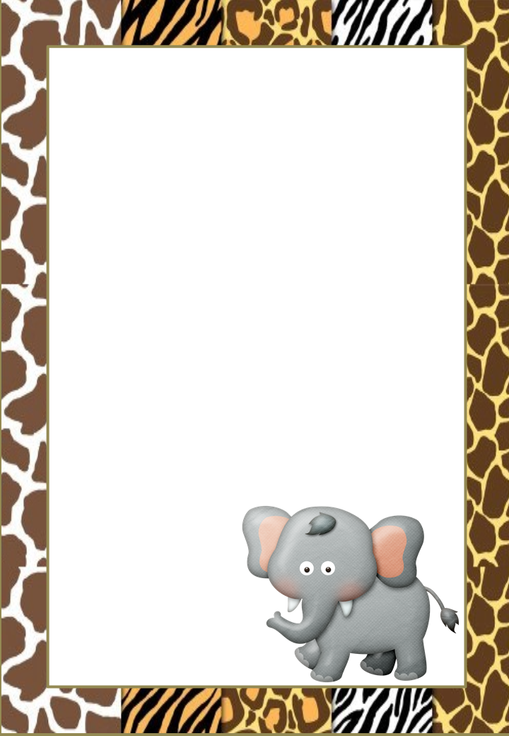 Marcos, Invitaciones, Tarjetas o Etiquetas de la Selva Bebés para ...