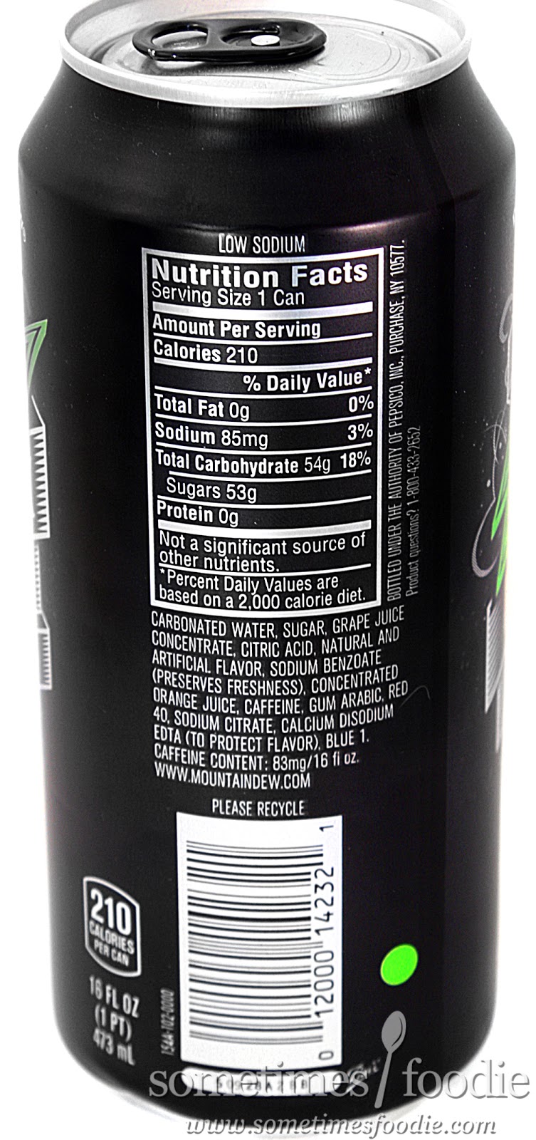 Mountain Dew Can Label