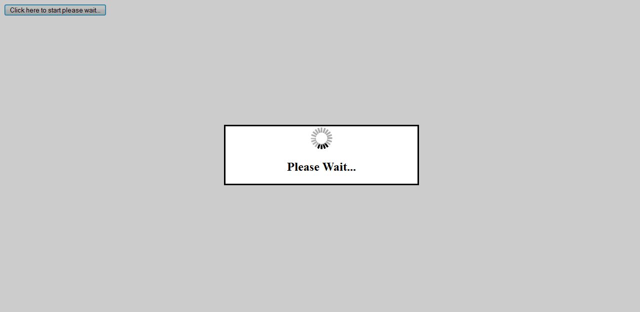 Jquery Please Wait Overlay Div Source World