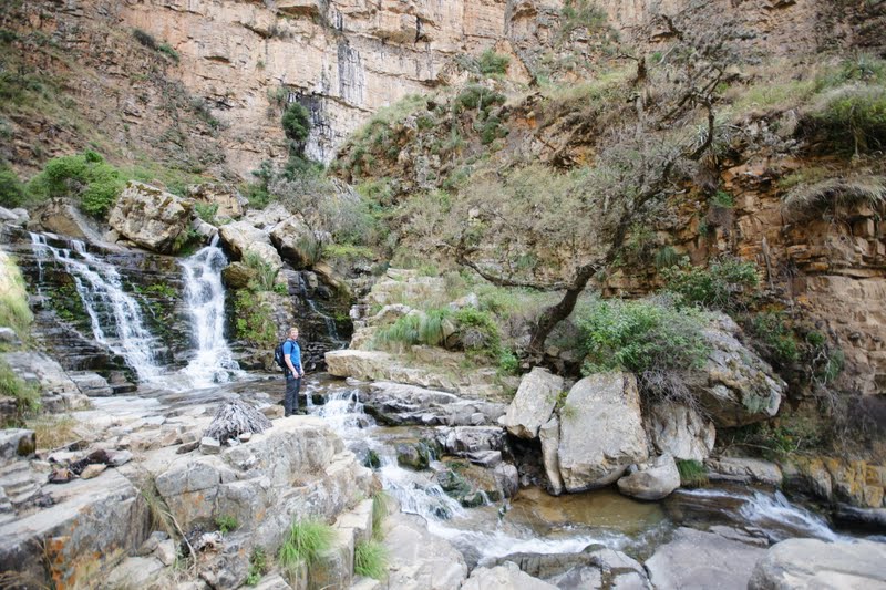 Lars in Bolivia: Waterfall repel