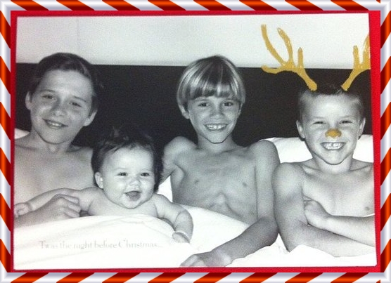 de2wbecks.blogspot.com: The Beckham Family Christmas Card (2011)