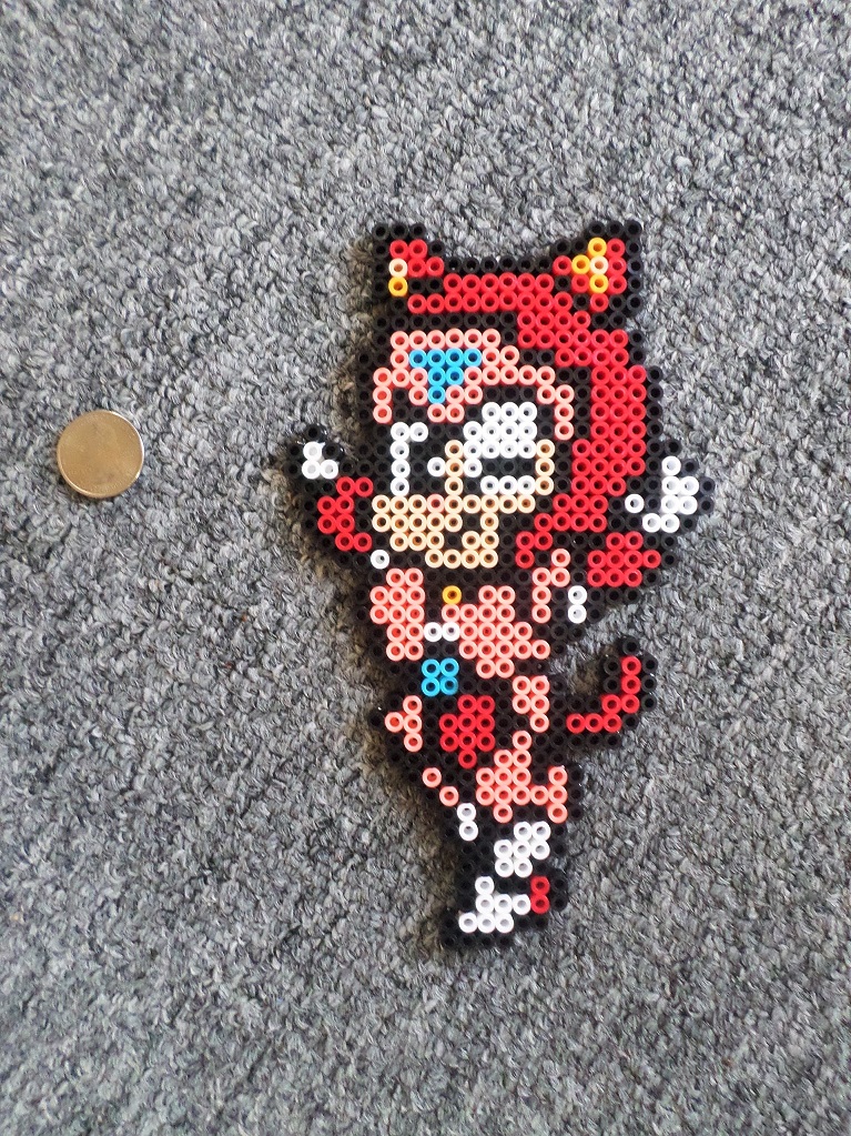 Long Black Fingers : Samurai Pizza Cats Perler Beads