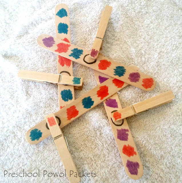 Pattern Sticks Preschool Activity | Preschool Powol Packets