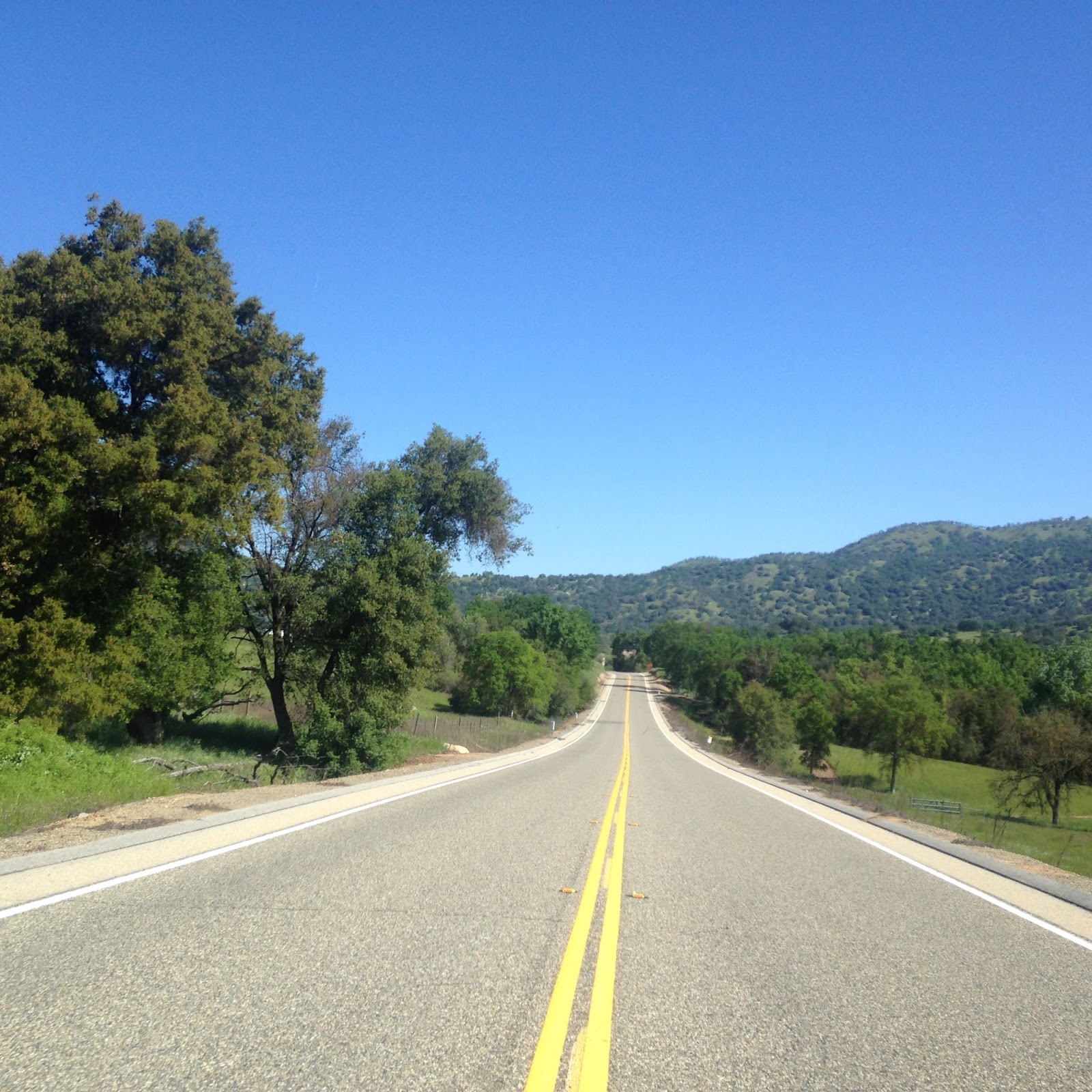 Old California State Route 180 on Dunlap Road