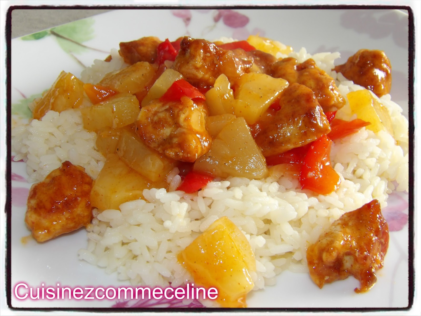 CuisinezcommeCéline: Poulet poivrons ananas