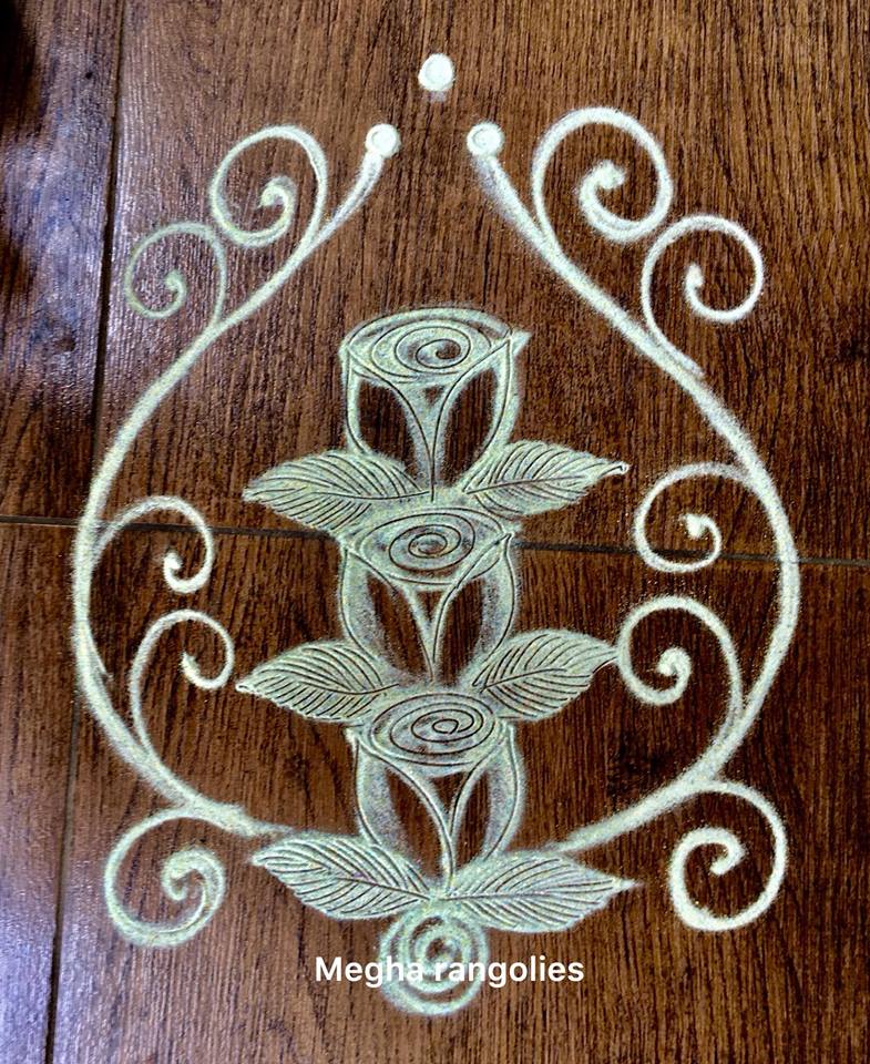 TELUGU WEB WORLD: PALLAVI V SWAMI AND OTHER ARTISTS FREEHAND RANGOLI ...