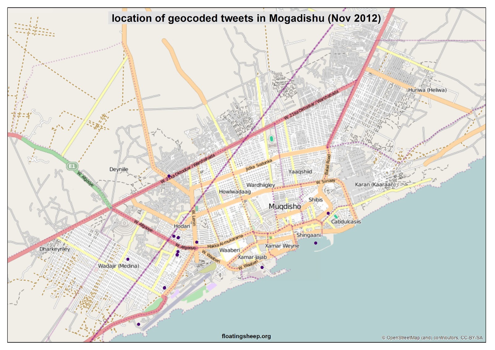 floatingsheep: The Urban Geographies of Tweets in Africa