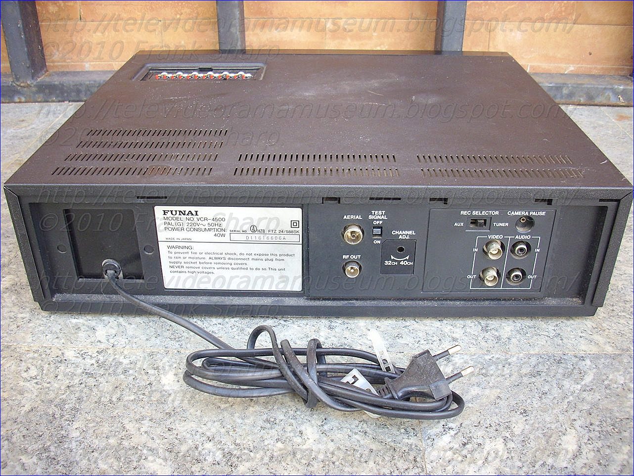 Tele Video Rama Museum !™.: FUNAI MODEL NO. VCR-4500 YEAR 1985.