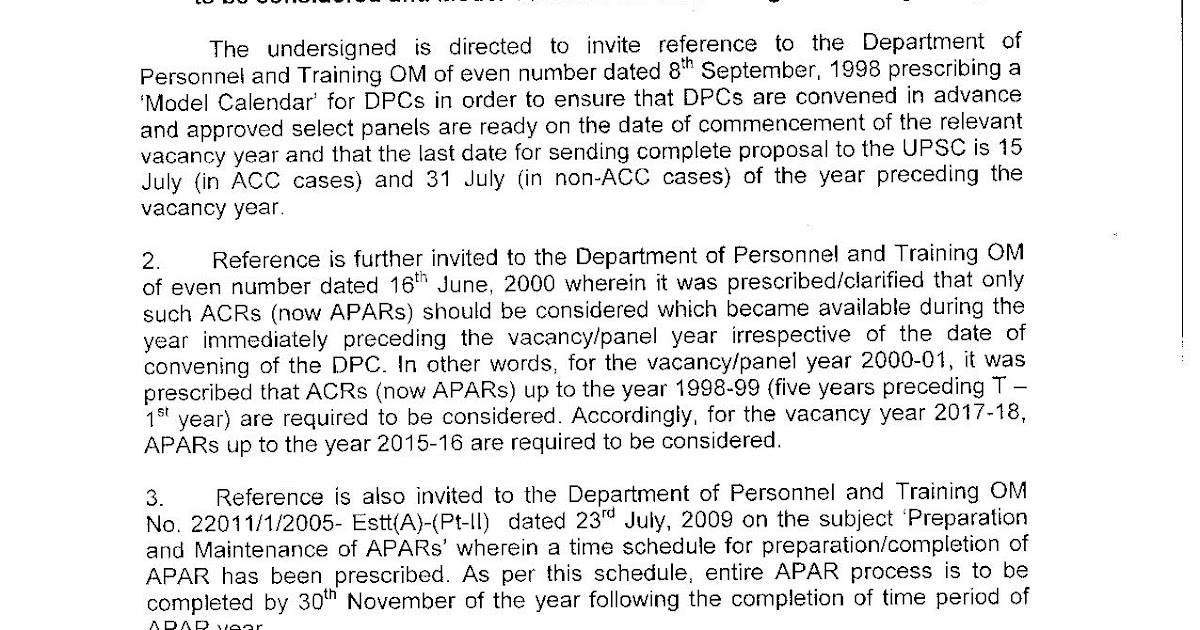 Procedure to be observed by the Departmental Promotion Committees(DPCs ...
