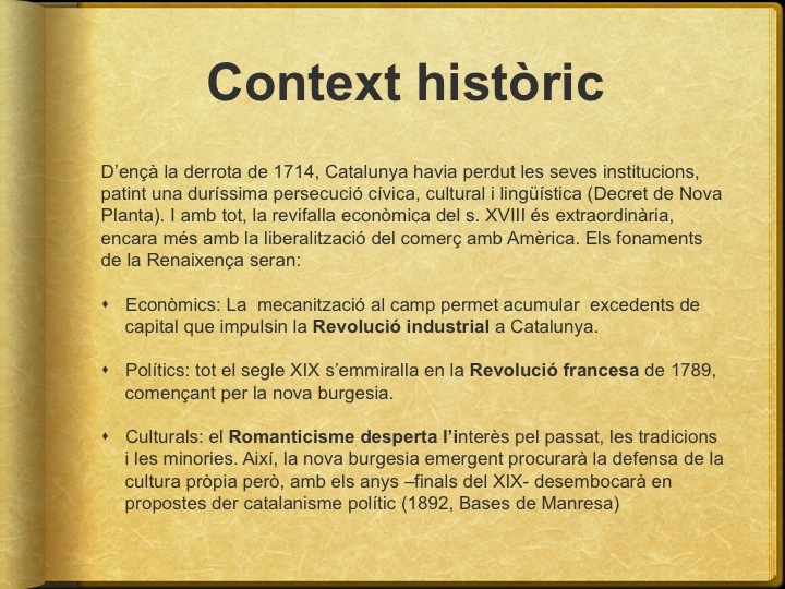 Català al Catà Literatura: La Renaixença