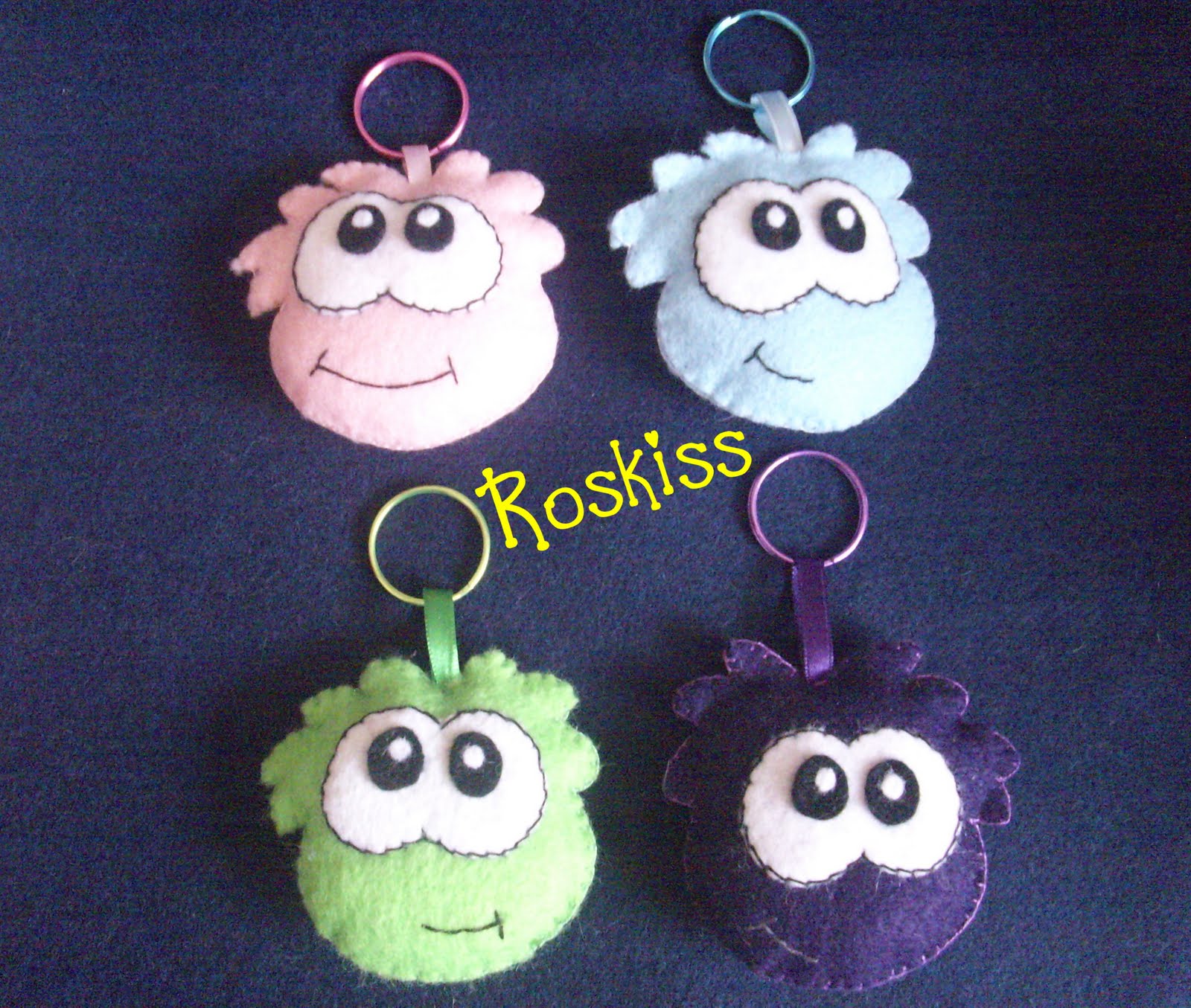 El Atelier de Roskiss: Llaveros en fieltro