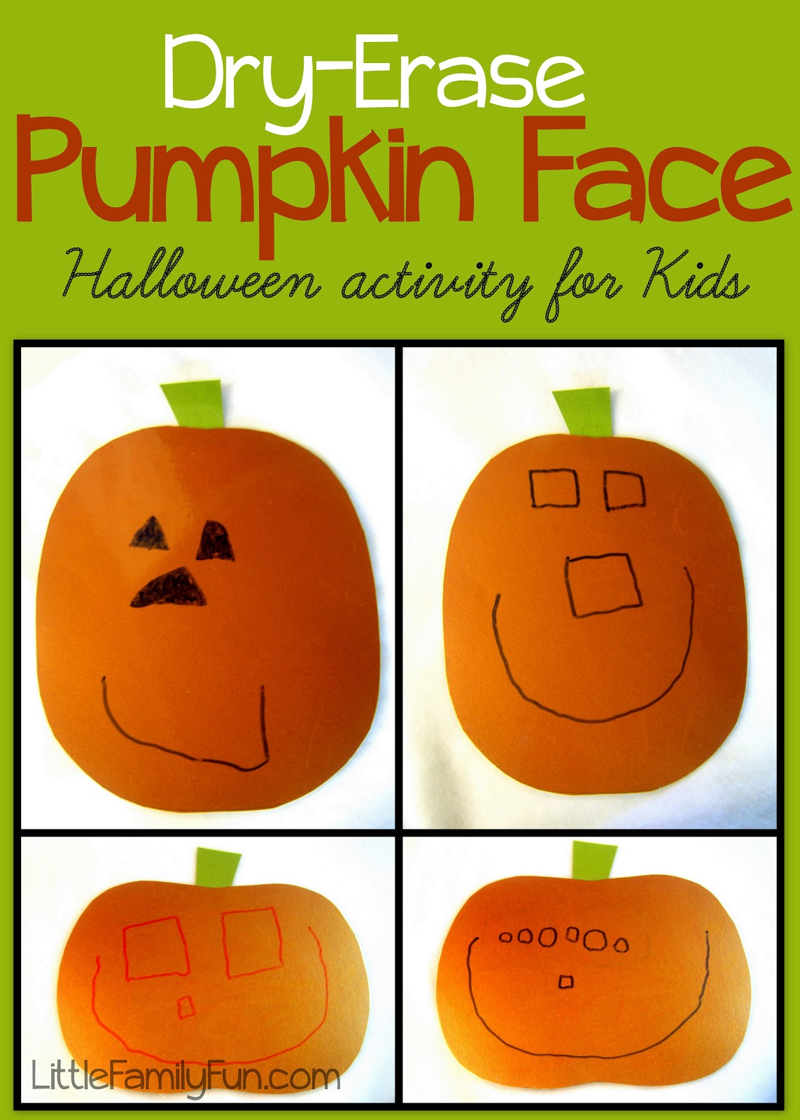 Little Family Fun: Dry-Erase Pumpkin Face