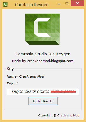 Camtasia Studio 8.X Serial Keys | CAM