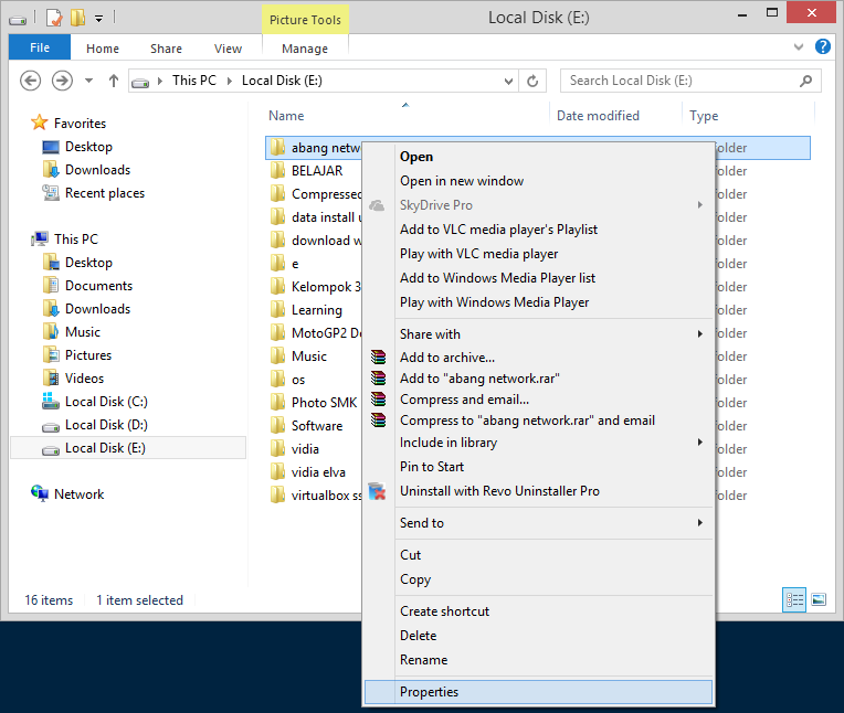 Cara Sharing Folder di Windows 8
