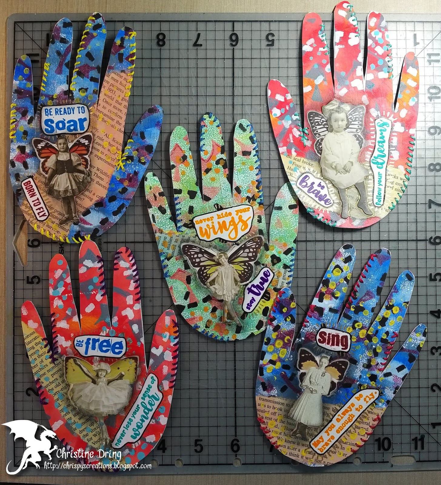 Chrispy's Creations: ATC Hands swap via Mark Montano