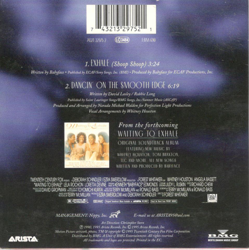 MUSICOLLECTION: WHITNEY HOUSTON - Exhale (Shoop Shoop) - CD2 Titres - 1995