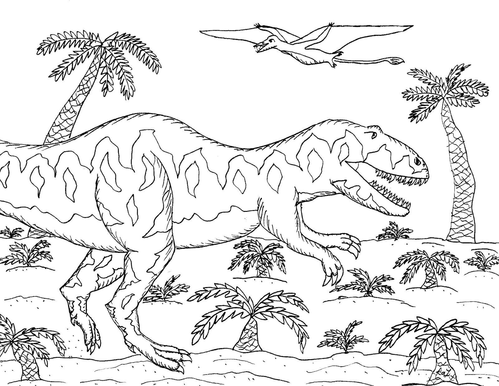 Robin's Great Coloring Pages: New Torvosaurus