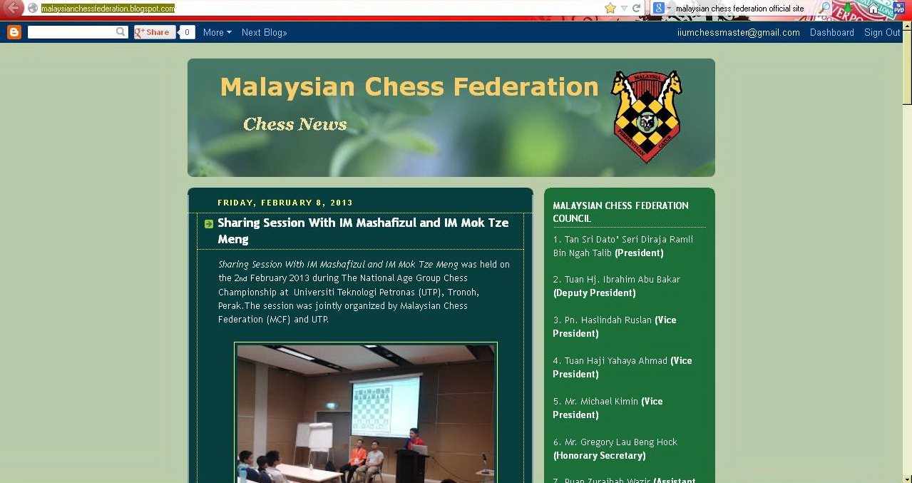 My Chess Life: MCF OFFICIAL WEBSITE?