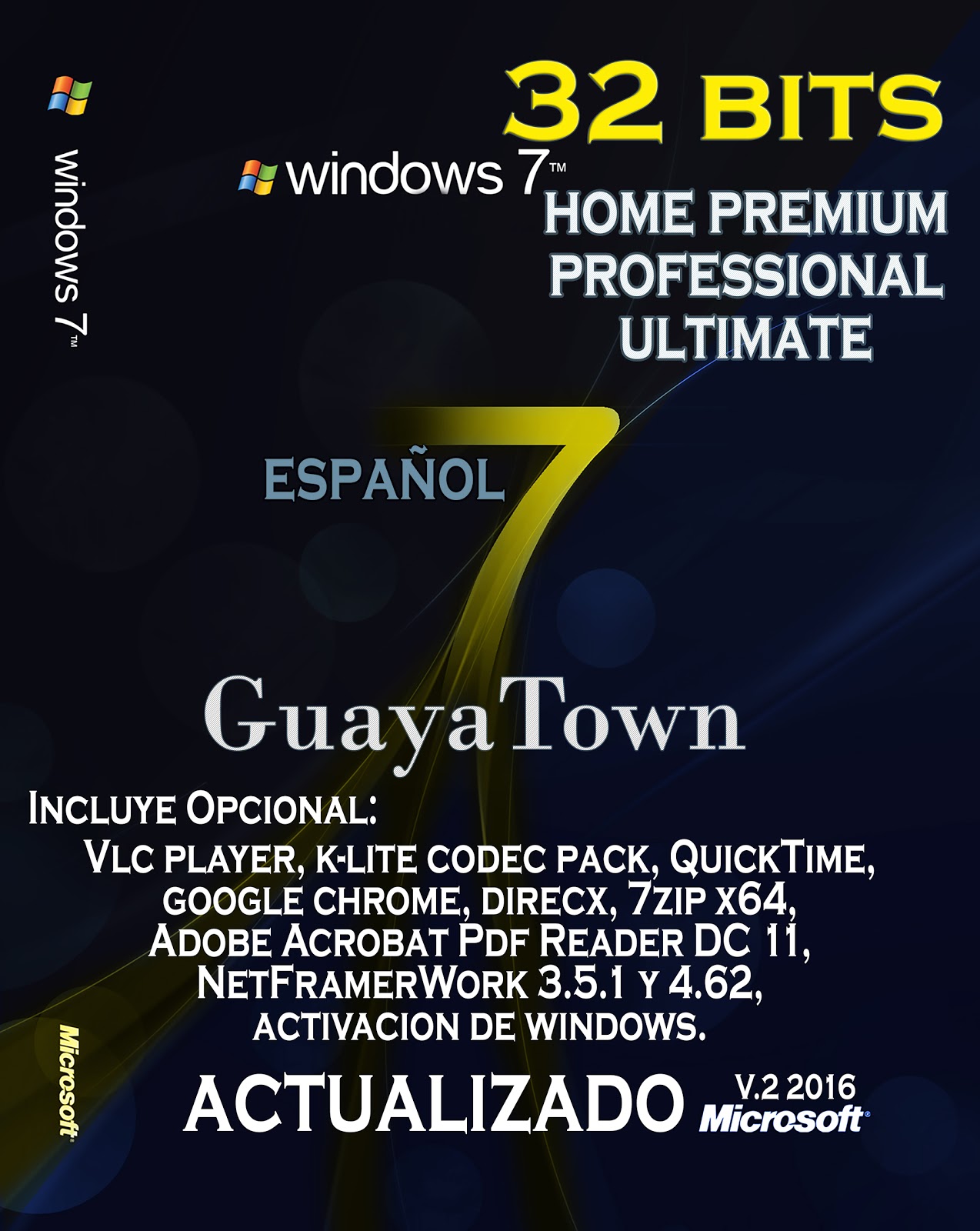 Microsoft Windows 7 TEU(Todo en Uno) X86/32bit Español V.2-2016 ...