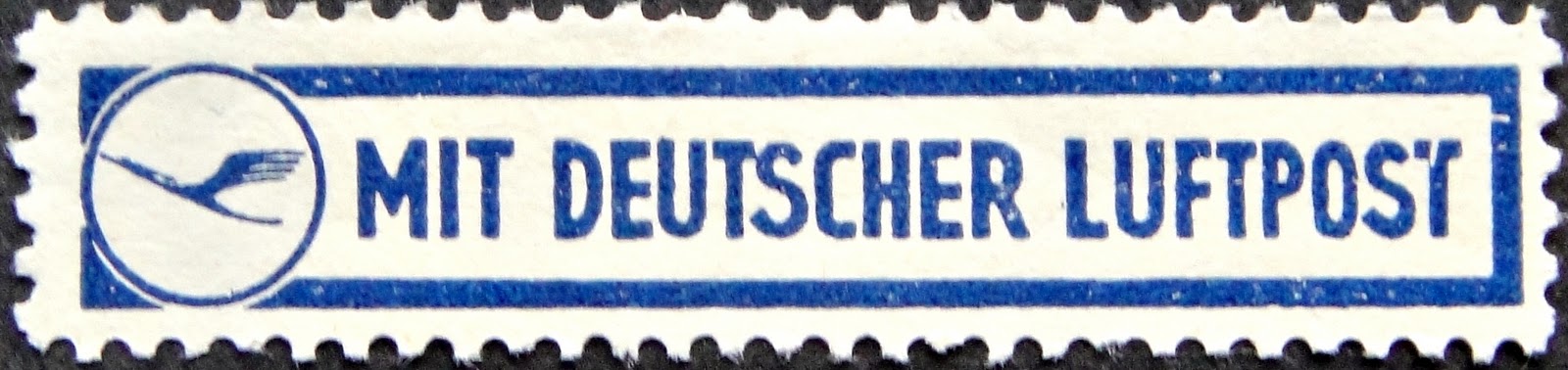 International Airmail And Priority Mail Labels: Germany: Lufthansa ...