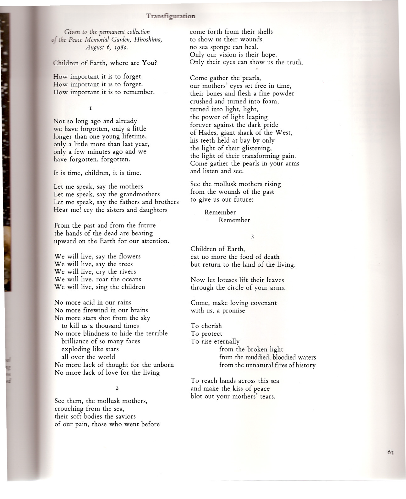 Alla Bozarth Words and Images Welcoming Light in the Wilderness: Peace ...