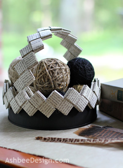 Ashbee Design: Book Page Basket • DIY