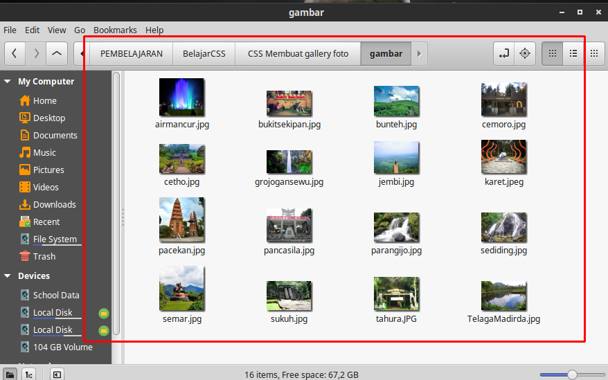 CSS : Membuat gallery gambar dengan CSS - SEMI-SCRIPT