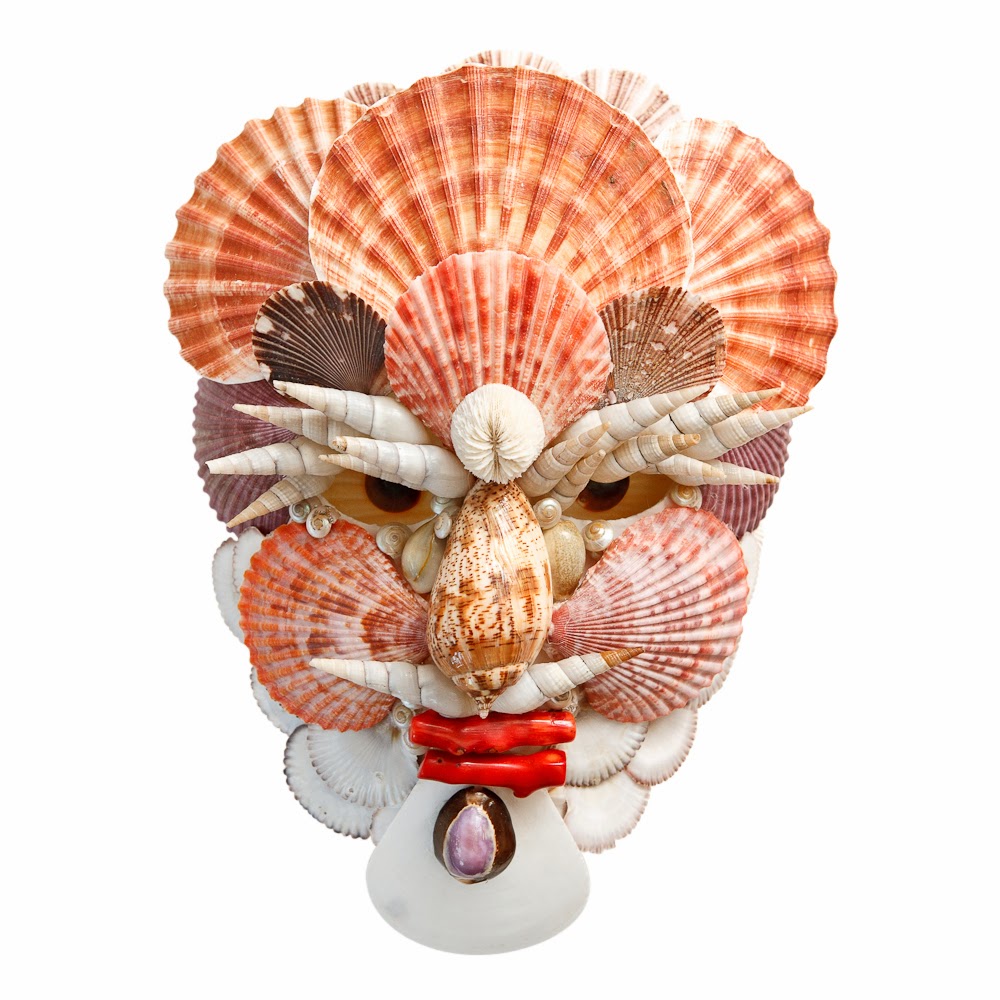 On Antique Row : West Palm Beach: Shell Mask #3 Inspired by Arcimboldo