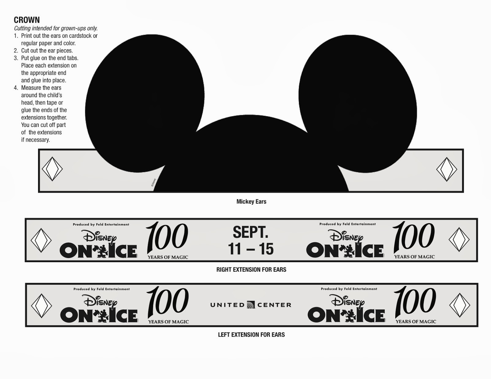 Mickey Mouse Cut Out Template
