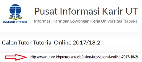 Info Rekrutmen Calon Tutor Tutorial Online UT Semester 2017/18.2 ...