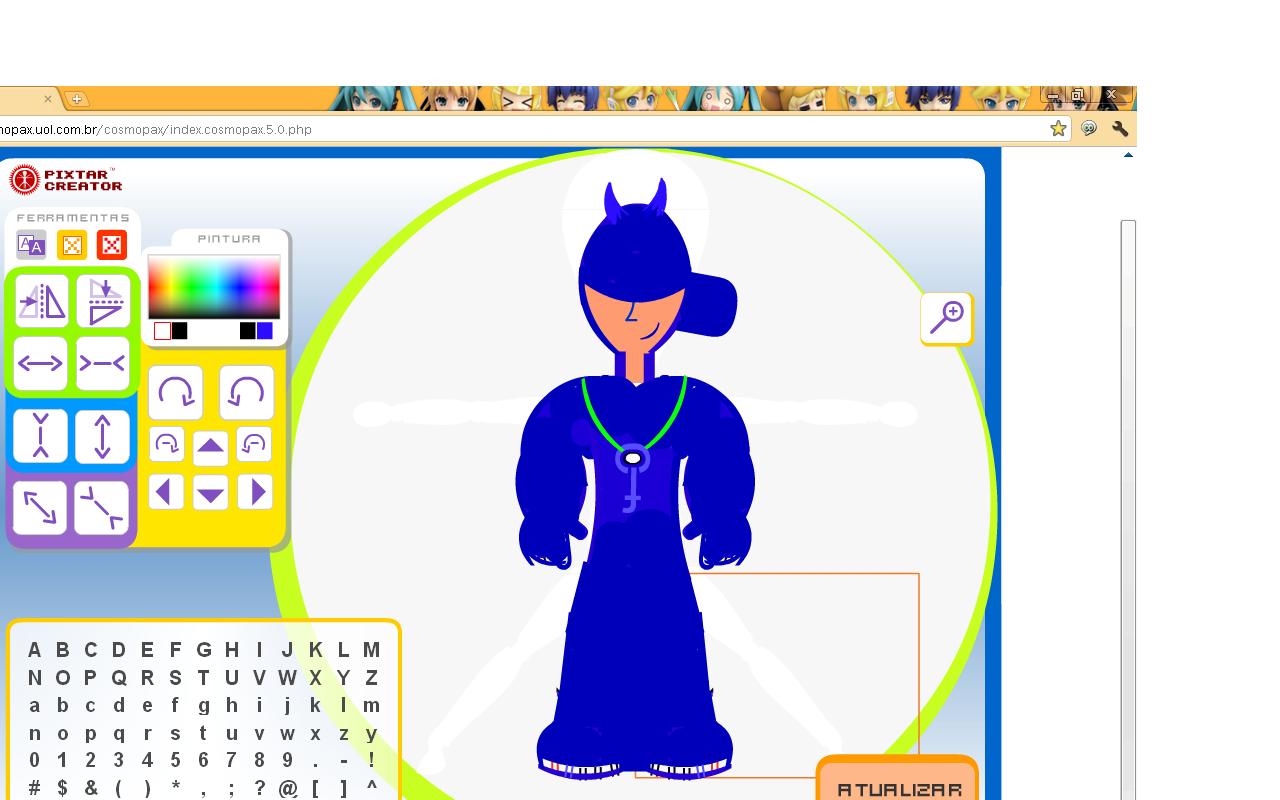 xrodrigoxxspax: meu pixtar e um capeta azul misturado kkkkk