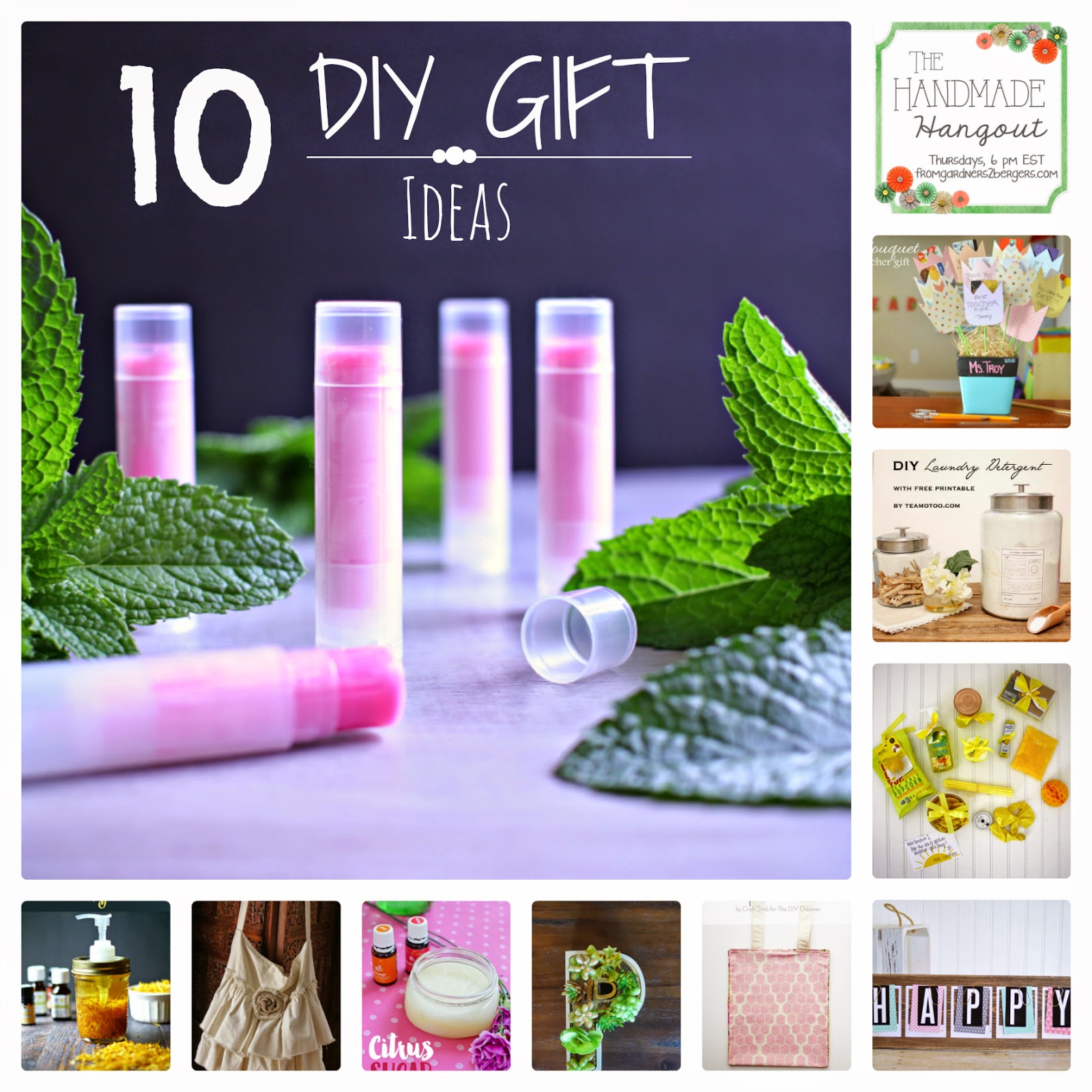 from Gardners 2 Bergers: The Handmade Hangout Features #4910 DIY Gift Ideas