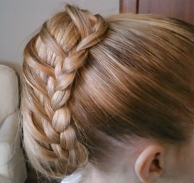 Ladder Braid Ponytail and Pulled Ponytail Updo Hair Tutorial
