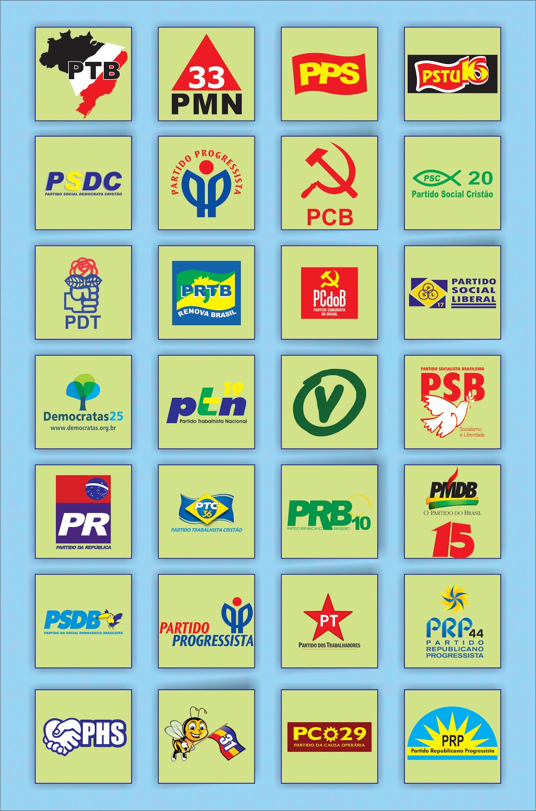 JESUS - O VETOR........: Partidos politicos logo vetor corel