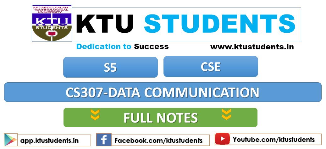 CS307 Data Communication Full Modules Notes | KTU Students ...