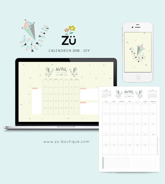 zü: Le calendrier DIY - AVRIL 2016
