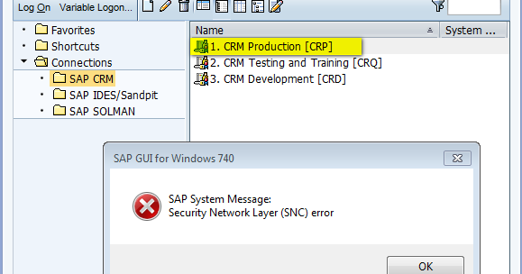 SAPist - My SAP experiments: SNC error