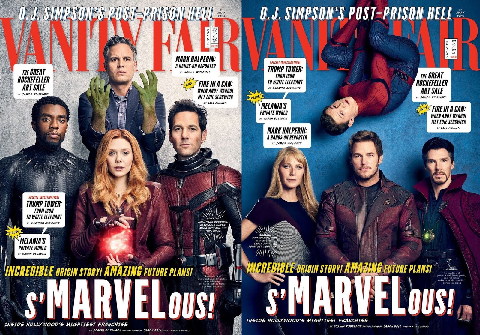 MARVEL『AVENGERS : INFINITY WAR』各成員於『VANITY FAIR』雜誌亮相！ - STREET SENSE