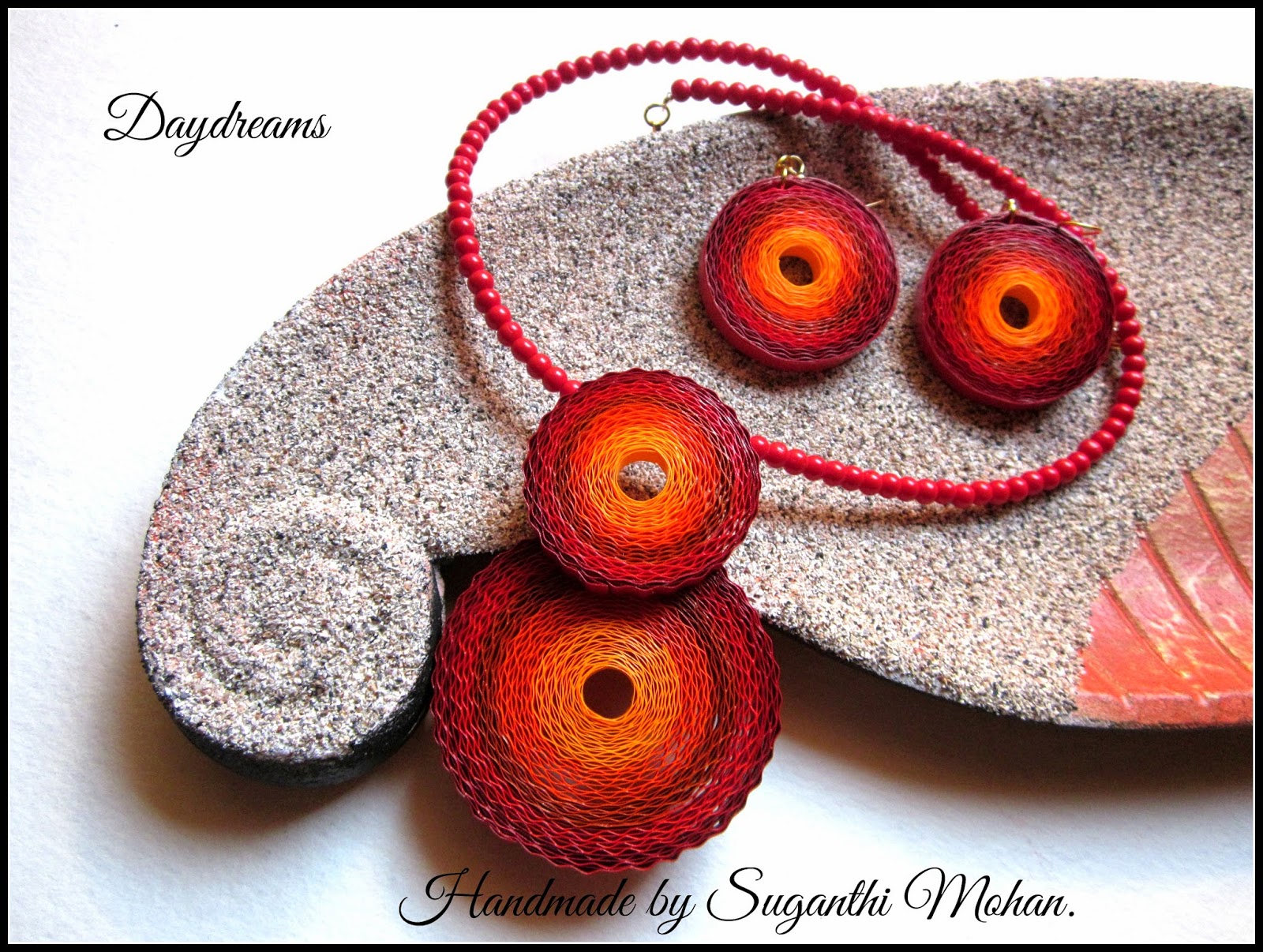 DAYDREAMS: Quilled jewellery.