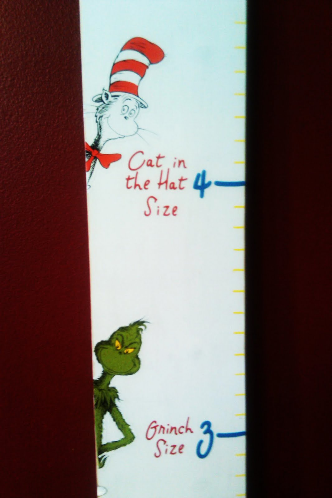 kraftymillie: A super cute Dr. Seuss Growth Chart...One of my favs so ...