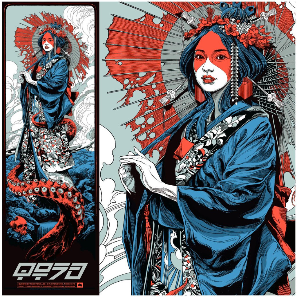 INSIDE THE ROCK POSTER FRAME BLOG: QOTSA Melbourne Print By Ken Taylor ...