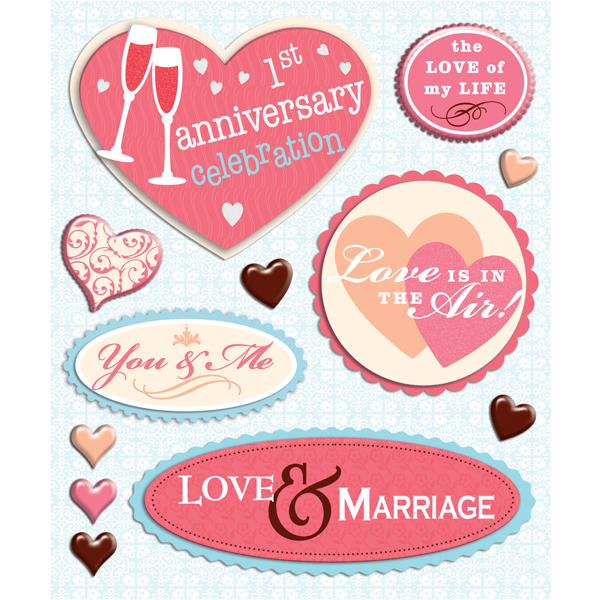 Scrapbook Bazaar: NEW - Wedding Anniversary Stickers