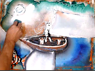 URARTSTUDIO.COM: Orange Fish, acrylic painting techniques, art video lesson