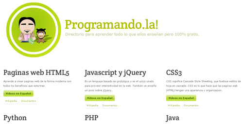 Programando.la, aprende a programar en español totalmente gratis
