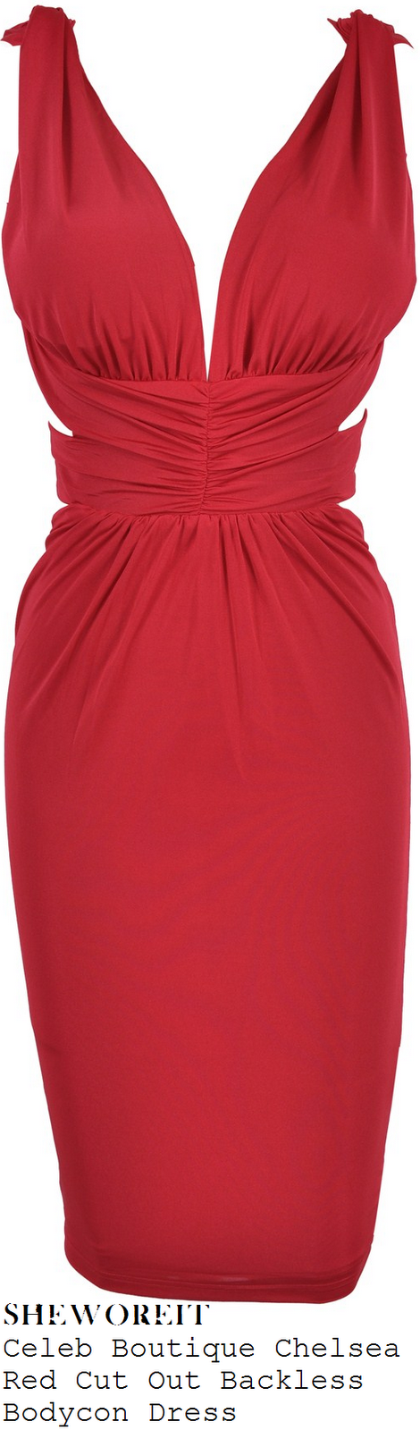 sheworeit: Jessica Wright's Celeb Boutique Chelsea Red Drape Cut Out ...
